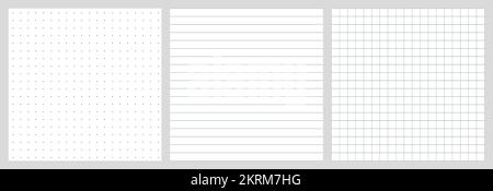 Dotted and squared grid notebook seamless pattern for bullet journal ...