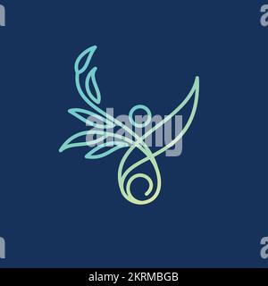 Abstract body silhouette. Caring, wellness logotype Stock Vector Image ...