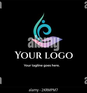 Abstract body silhouette. Caring, wellness logotype Stock Vector Image ...