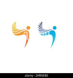 Abstract body silhouette. Caring, wellness logotype Stock Vector Image ...