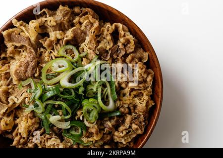 Gyudon on a white background Stock Photo - Alamy