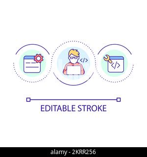 Programmer loop concept icon Stock Vector Image & Art - Alamy