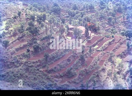 In hills, step farming, also known as terrace farming, is prevalent to ...