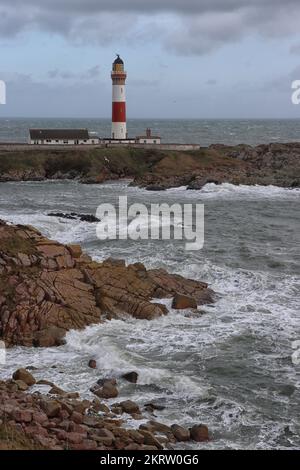 Buchanness Lighthouse, Boddam Stock Photo - Alamy