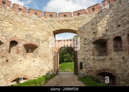 Rudno, Poland - September 16, 2022: Tenczyn Castle, a medieval castle ...