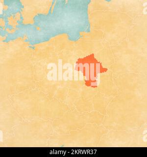 Map of Mazowieckie in Poland Stock Photo - Alamy