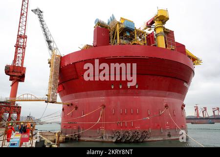 QINGDAO, CHINA - NOVEMBER 29, 2022 - The largest cylinder type floating ...