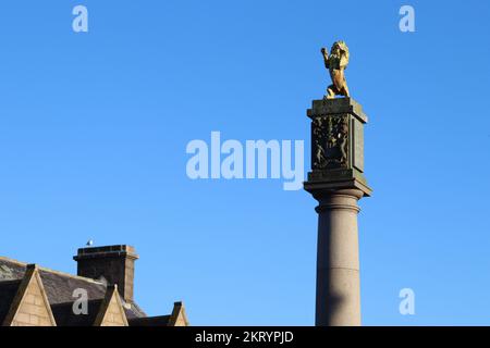 Rooftops , spires and monuments in Peterhead Stock Photo - Alamy