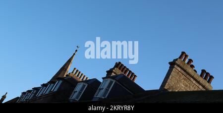 Rooftops , spires and monuments in Peterhead Stock Photo - Alamy