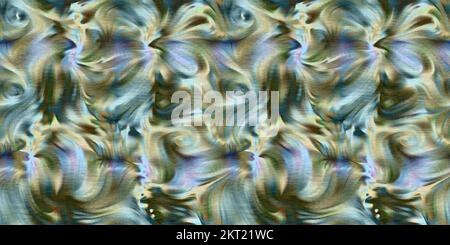 Marbled floral decorative border. Seamless botanical wash for organic ...