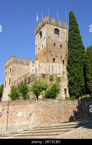 Exterior of historic castle at Conegliano, Treviso province, Veneto ...