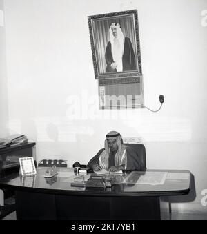 1960s, historical, Saudi Arabia, picture shows the German Holzmann ...