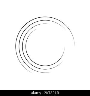 Frame of high-speed lines in the form of a circle. Black thick speed ...