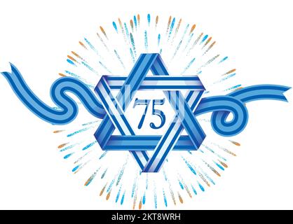 Israel Independence Day Celebration (Yom Ha'atzmaut Stock Vector Image ...