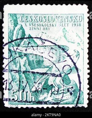 CZECHOSLOVAKIA - CIRCA 1938: stamp printed by Czechoslovakia, shows ...