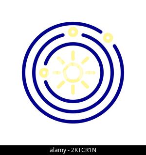 Planetary Orbit Icon. Each planet swims in its own path Stock Vector ...