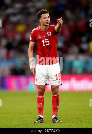 Wales' Ethan Ampadu during the FIFA World Cup Group B match at the ...
