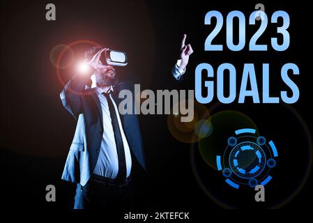 Conceptual caption My 2023 Goals. Business approach setting up personal ...