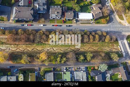 Aerial view, construction site Ostbach next to Hölkeskampring and ...
