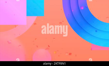 Screensaver with geometric shapes. Motion. Beautiful colorful figures ...