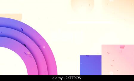 Screensaver with geometric shapes. Motion. Beautiful colorful figures ...