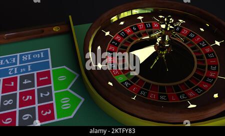 Casino roulette wheel. Computer generated 3d render Stock Photo - Alamy