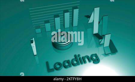 Moving 3d animation with loading model. Motion. Futuristic 3d model of ...