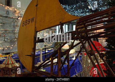The skeleton of a one of a kind biplane still resting in its ...