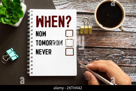 Checkbox for now and later Stock Photo - Alamy