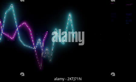 Digital animated cryptocurrency graph on timeline with dynamic movement ...