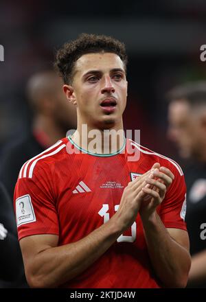 Wales' Ethan Ampadu after the FIFA World Cup Group B match at the Ahmad ...