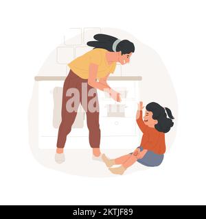 Slight injury isolated cartoon vector illustration. Child with bruise ...