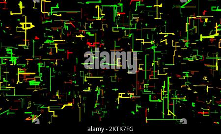 Moving lines in schematic pattern. Motion. Colorful schematic pattern ...