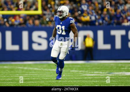 Indianapolis Colts defensive end Jake Martin (92) works during the ...