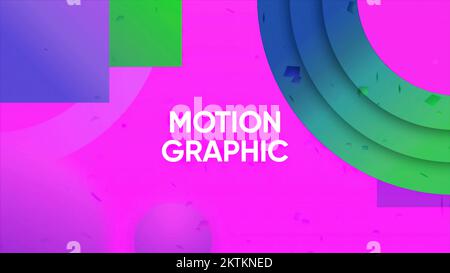 Spreading colorful circles, radio wave animation. Motion. Minimalistic ...