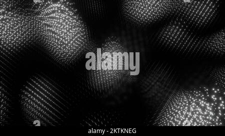 Concept view of neurons firing in an artificial intelligence, deep learning neural network ...