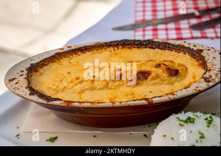 Quenelle, speciality of Lyon, oval-shaped dumplings filled with pike ...