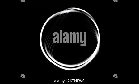 Circle with wave edges. Motion. Stylish minimalistic equalizer in shape ...