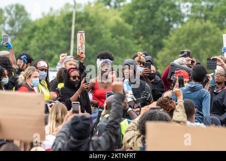 John Boyaga Black Lives Matter demonstration in Hyde Park London photo ...