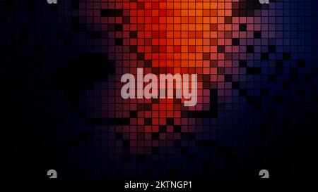 Colorful distortion and flickering in pixels. Motion. Pixel background ...