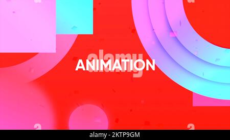 Moving geometric shapes for insertion. Motion. Triangular shapes move in animated background ...