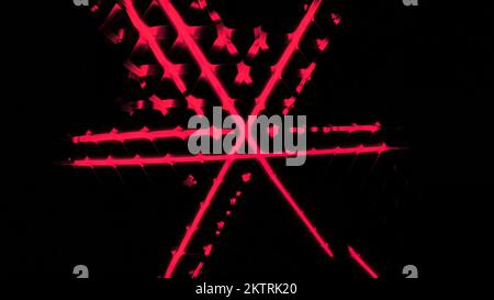 Pattern pulsates with 3d volume. Design. Lines in pattern move in ...