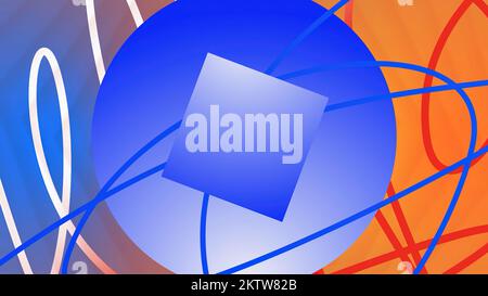 Colorful animation with moving curves and geometric shapes. Motion ...