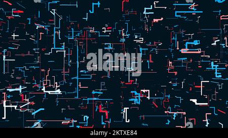 Moving lines in schematic pattern. Motion. Colorful schematic pattern ...