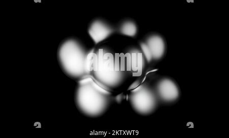 Abstract bubbles stuck together isolated on a black background. Design ...