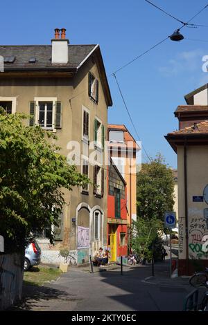 GENEVA - SEP 11: Geneva downtown on September 11, 2014 in Geneva ...