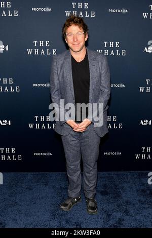 Dustin Yellin attends the premiere of "The Whale" at Alice Tully Hall ...