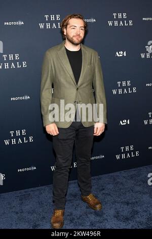 Michael Gandolfini attends the premiere of "The Whale" at Alice Tully ...