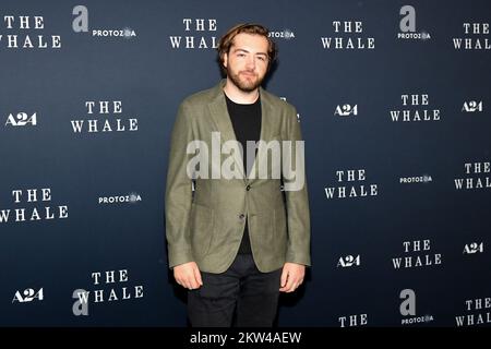 Michael Gandolfini attends the premiere of "The Whale" at Alice Tully ...