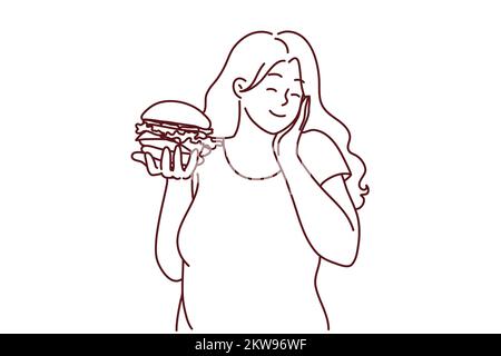 Food addiction concept. Eating disorder. Sad arabian woman sitting on ...